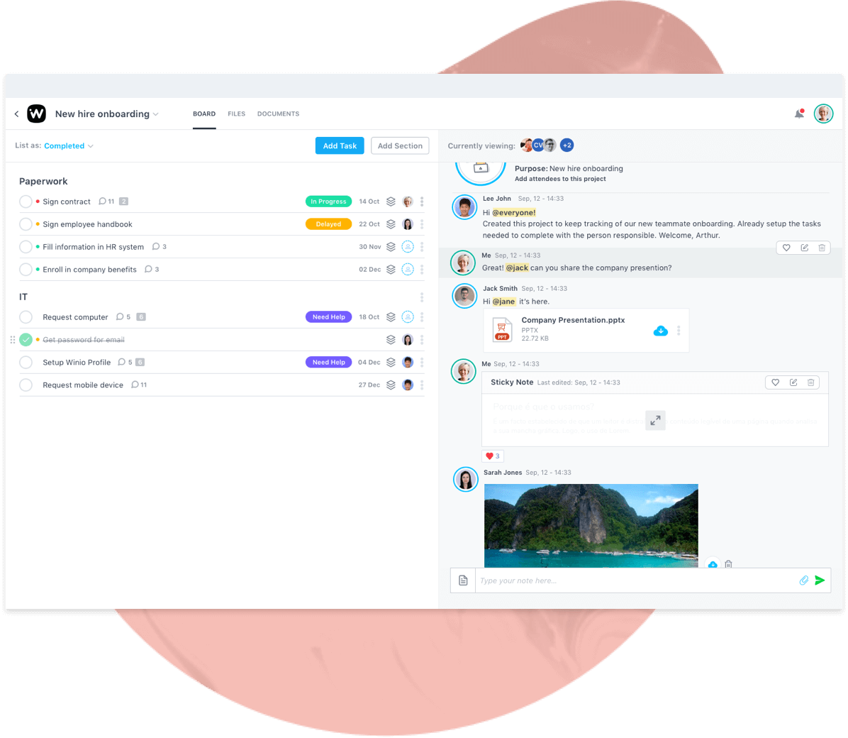 Project Management for HR Departments - Winio